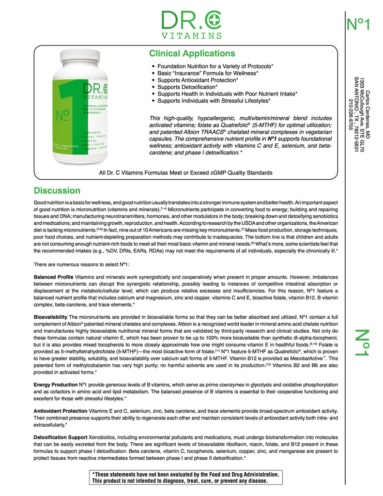 DR. C VITAMINS Multi-Vitamin and Minerals Supplement - Supports Energy ...