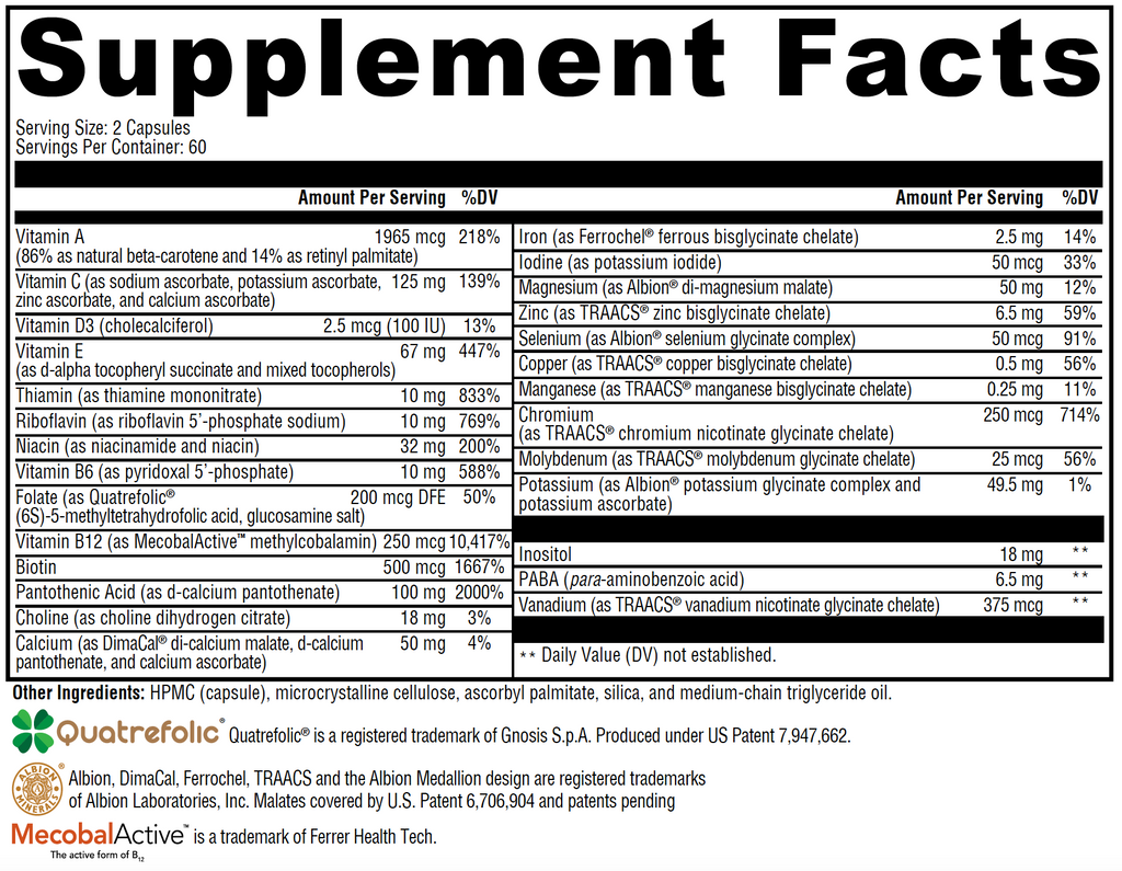 DR. C VITAMINS Multi-Vitamin and Minerals Supplement - Supports Energy ...