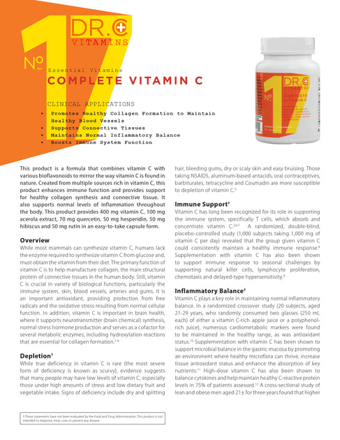 DR. C VITAMINS Complete Vitamin C Supplement - Promotes Collagen Forma ...
