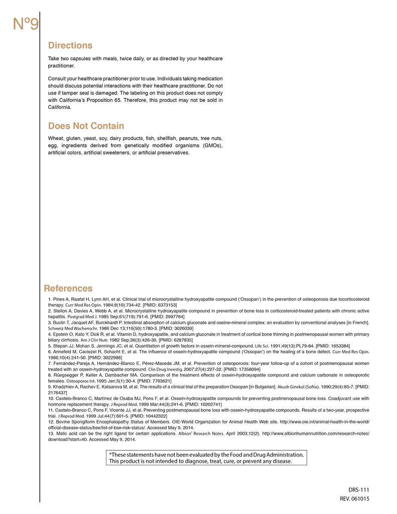 Pharmaceutical-Grade MCHC Calcium Supplements / 120 caps – Dr. C Vitamins