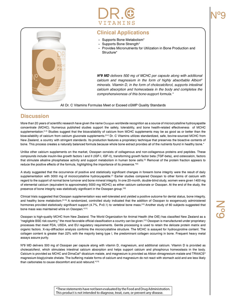 Pharmaceutical-Grade MCHC Calcium Supplements / 120 caps – Dr. C Vitamins