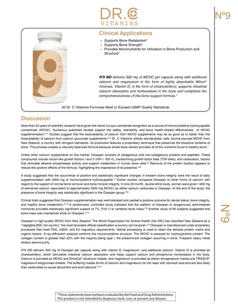 Pharmaceutical-Grade MCHC Calcium Supplements / 120 caps – Dr. C Vitamins